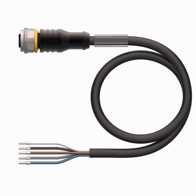 TURCK CORDSET FEMALE M12 STRAIGHT 5 POLE 20M CABLE PUR BLACK ...