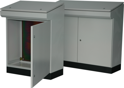 CVS METAL CONSOLE 1000H x 600W x 500D, 1-DOOR c/w MOUNTING PLATE, NO ...