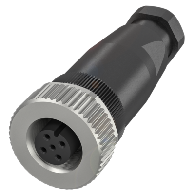 BALLUFF Field Attachable Female, M12 , Straight, 5-pin, 4P, A-coded, AC ...