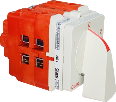 GAVE CAM CHANGEOVER SWITCH 1-0-2 2P 63A.AC-22 D2 SIZE + AUX (no mount ...