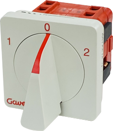 GAVE PANEL REVERSING SWITCH 1-0-2 2P 25A D0 GREY HANDLE IP20 ...