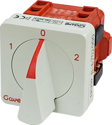 GAVE PANEL REVERSING SWITCH 1-0-2 2P 32A D1 GREY HANDLE IP20 ...
