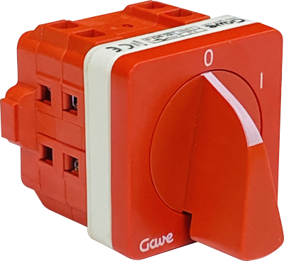 GAVE PANEL SWITCH DISCONNECTOR 2POS 3P 16A D0 RED HANDLE IP65 ...
