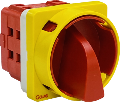 GAVE PANEL SWITCH DISCONNECTOR 2POS 0-1 3P 32A D1 PADLOCK R/Y IP65 ...