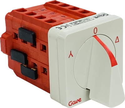 GAVE CAM STAR-DELTA CHANGEOVER SWITCH 3POS 32A D1 GREY HANDLE IP20 ...