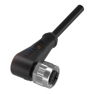 BALLUFF CORDSET FEMALE M12 SCREW TYPE, RIGHT ANGLE, AC/DC, 4-WIRE, 2m ...