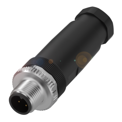BALLUFF Field Attachable Male, M12 , Straight, 4-pin, A-coded, AC/DC ...