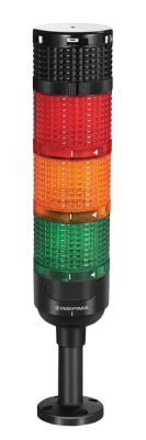 Werma MST 71 - Light Tower 24VDC, IP65, Red/Amber/Green, steady on,with ...