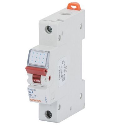 GEWISS 90AM ISOLATOR WITH RED LEVER, 1P 230V 63A - Electrical Importing ...