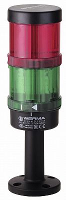 Werma KS71 - Light Tower 24VAC/DC, IP65, Green/Red, steady on, with ...