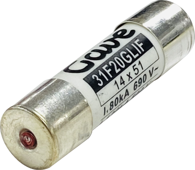 GAVE CYLINDRICAL FUSE 14x51 2A gG 690VAC WITH INDICATOR (Sz1 ...