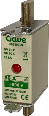 GAVE NH MOTOR FUSE WITH INDICATOR 20A aM 690VAC NH00C (Sz00C ...