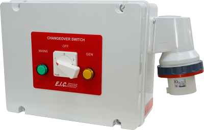 GAVE CHANGEOVER SWITCH 3PH 63A IP55 ENCL WITH 63A 3P+N+E INLET & POWER ...