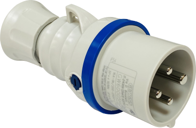 GEWISS IEC309 HP STR PLUG IP44/54 BLUE 230V 9H 16AMPS 3P+E - Electrical ...