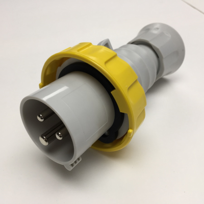 GEWISS IEC309 HP STR PLUG IP66/67/68/69 YLW 110V 4H 16AMPS 2P+E ...