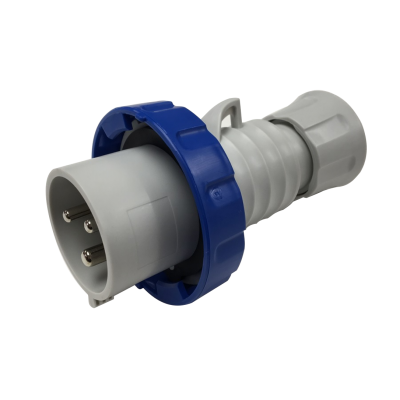 GEWISS IEC309 HP STR PLUG IP66/67/68/69 BLU 230V 6H 32AMPS 2P+E ...
