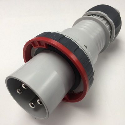 GEWISS IEC309 HP STR PLUG IP66/67/68/69 RED 415V 6H 125AMPS 3P+E ...