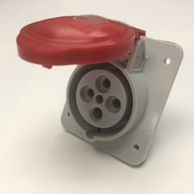 GEWISS IEC309 HP 10° SOCKET FLUSH MTG IP44/54 RED 415V 6H 16AMPS 3P+E ...