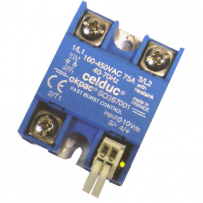 CELDUC OKPAC SSR FAST BURST CONTROLLER, 160-450VAC 75A, Ctrl 0-10V ...