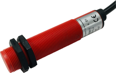 BERNSTEIN INDUCTIVE SENSOR PLASTIC M18, PNP, N/O, EXTND, 8mm SENSING ...