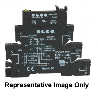 ELCO SOLID STATE RELAY, DIN RAIL MOUNT, INPUT 5-12VDC, OUTPUT 2A 12 ...