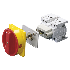 GEWISS 70RT ISOLATOR BASE MOUNTED - RED/YELLOW HANDLE 3P 32AMPS (AC21A ...
