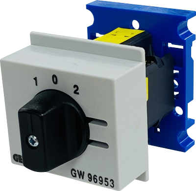 GEWISS 90AM LINE SEL SWITCH 16A 690V - 2P 3POS, WITH 0 RETURN ...