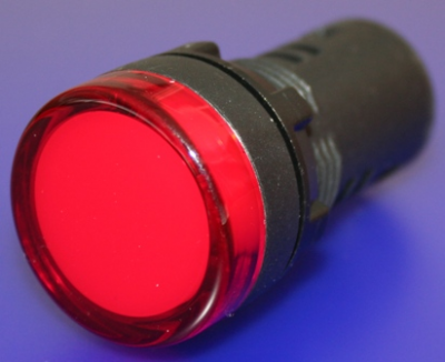 22mm INDICATING LIGHT RED, 230VAC LED, SCREW TERMINALS IP66 ...