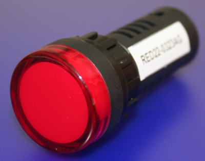 22mm INDICATING LIGHT RED, SELF TEST PILOT, 230VAC LED - Electrical ...