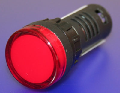 22mm INDICATING LIGHT RED, SELF FLASHING PILOT, 24VAC/DC LED, SCREW ...