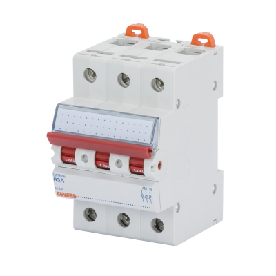 GEWISS 90AM ISOLATOR WITH RED LEVER, 3P 400V 32A - Electrical Importing ...
