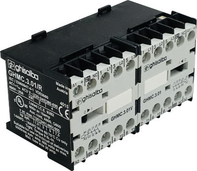 GHISALBA REVERSING MINI CONTACTORS 9A 4kW (AC3) 3 POLE + 1NC AUX EA - COIL 24VDC - Electrical ...
