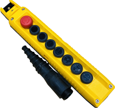 TER MIKE PENDANT 8-WAY: 7x 1-SPEED 1NO BLACK BUTTONS (no SYMBOLS) + E ...