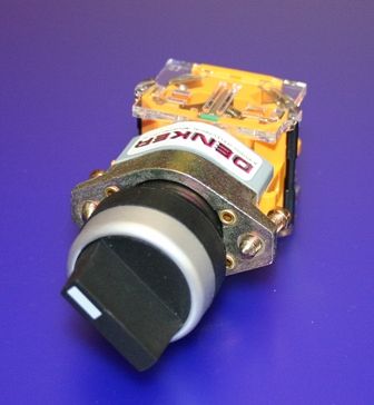 22mm SELECTOR SWITCH, KNOB BLACK, 3-POS MAINTAINED 1NO/1NC - Electrical ...