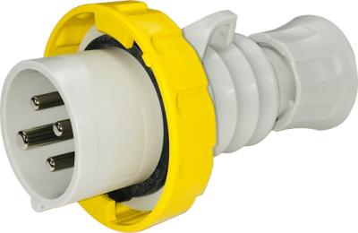 GEWISS IEC309 HP STR PLUG IP66/67/68/69 YLW 110V 4H 16AMPS 3P+E ...