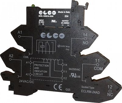 ELCO SOLID STATE RELAY, DIN RAIL MOUNT, INPUT 17-30VAC/DC, OUTPUT 2A 12-275VAC, TRANSISTOR ...